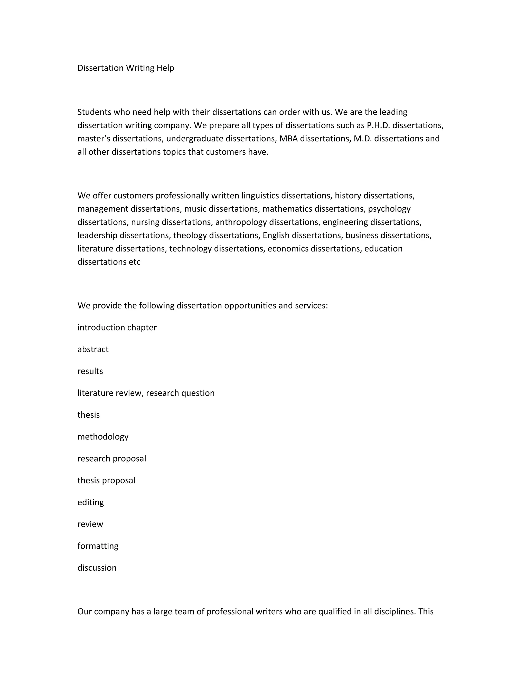 Dissertation writing help | RTF