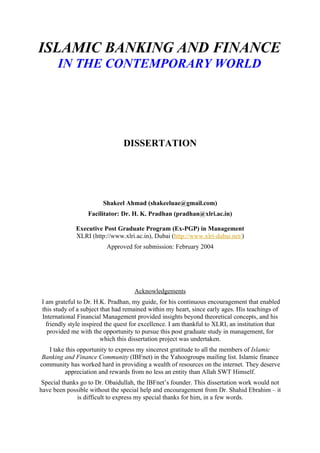 Dissertation xlri islamic-finance_shakeel_ahmad | DOC