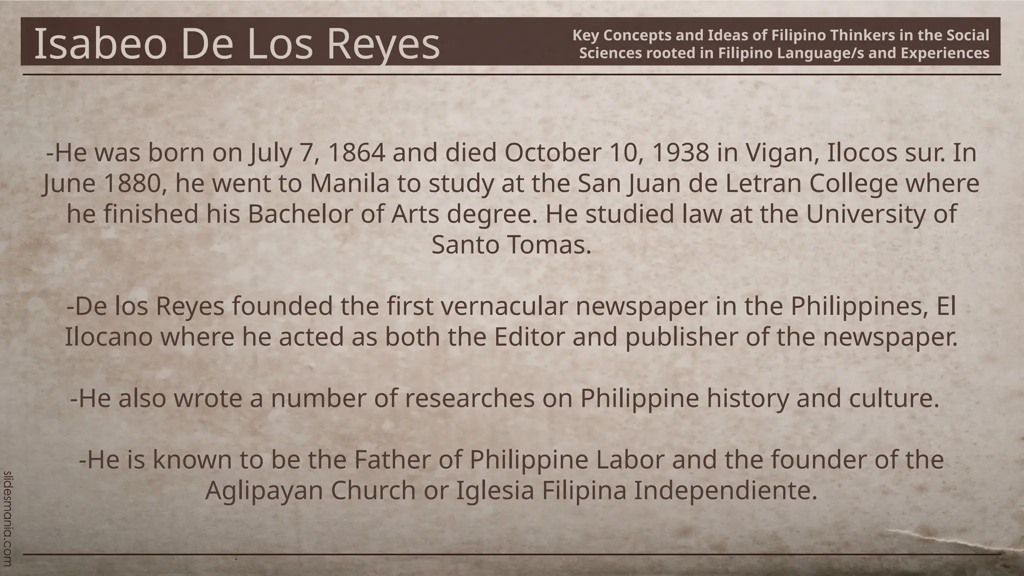 Key Concepts and Ideas of FIlipino Thinkers in the Soicial Sciences ...