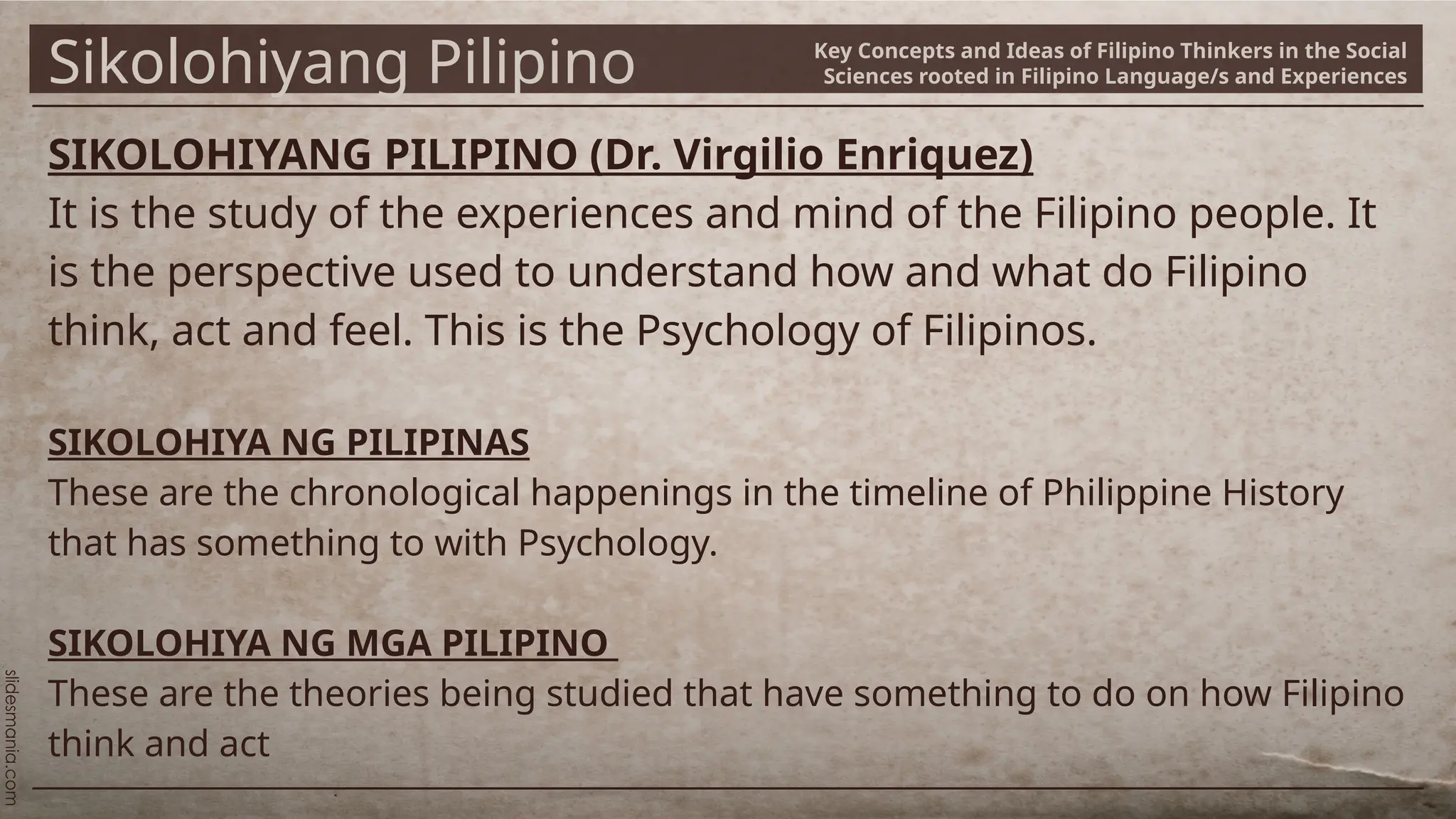 Key Concepts and Ideas of FIlipino Thinkers in the Soicial Sciences ...
