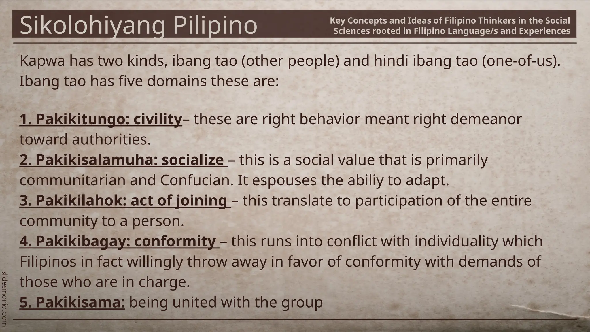 Key Concepts and Ideas of FIlipino Thinkers in the Soicial Sciences ...