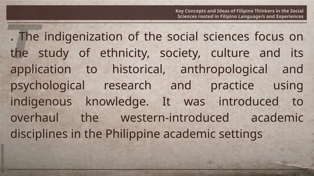 Key Concepts and Ideas of FIlipino Thinkers in the Soicial Sciences ...
