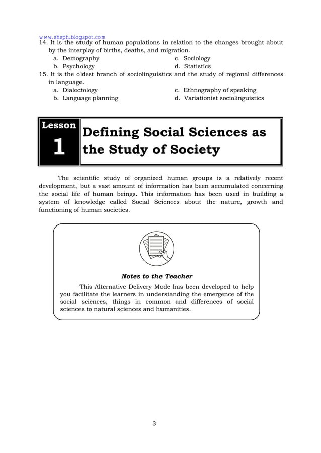 DISS_mod1_Introduction to Social Sciences with Natural Sciences and ...