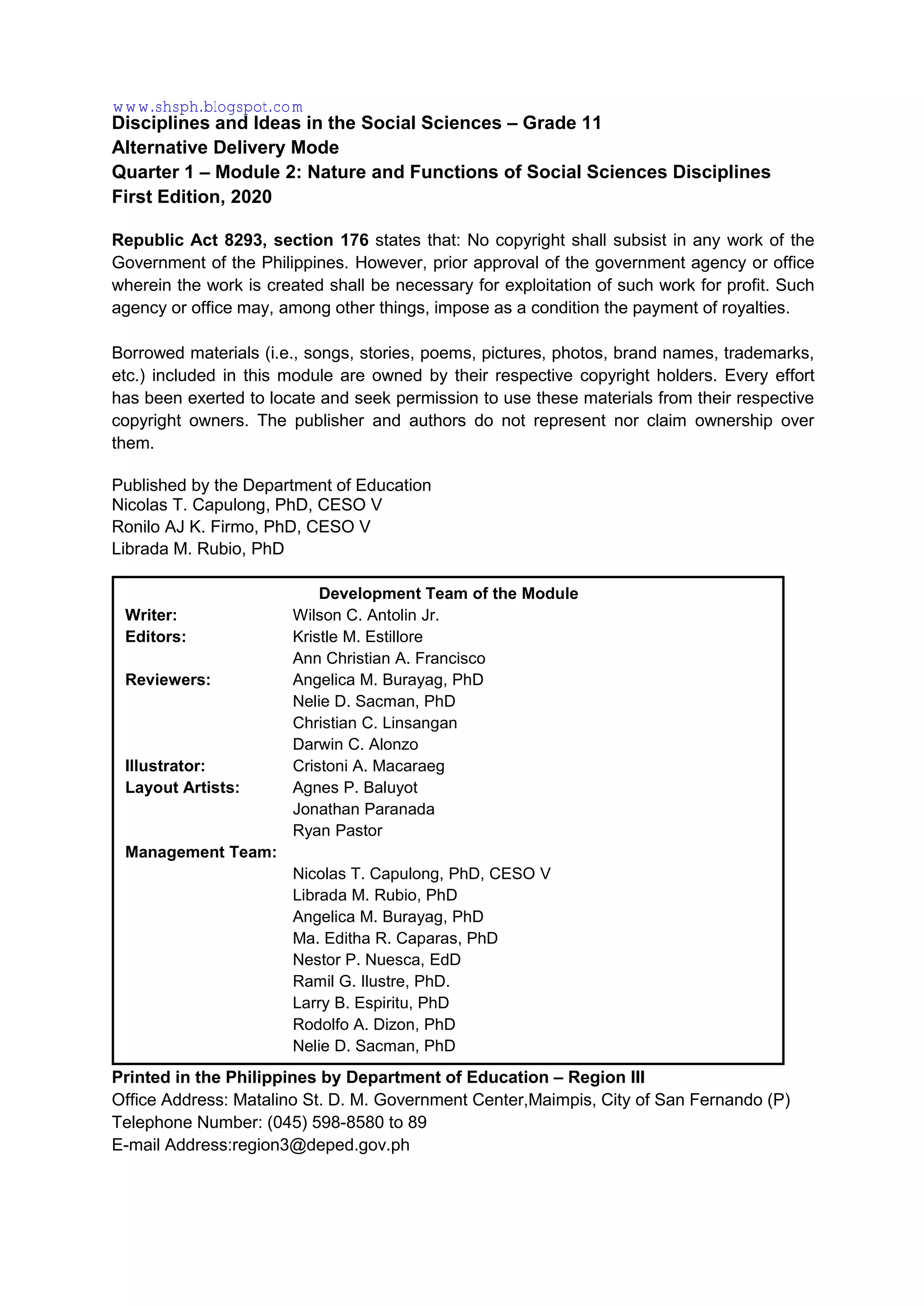 DISS_mod2_Nature and Functions of Social Sciences Disciplines.pdf