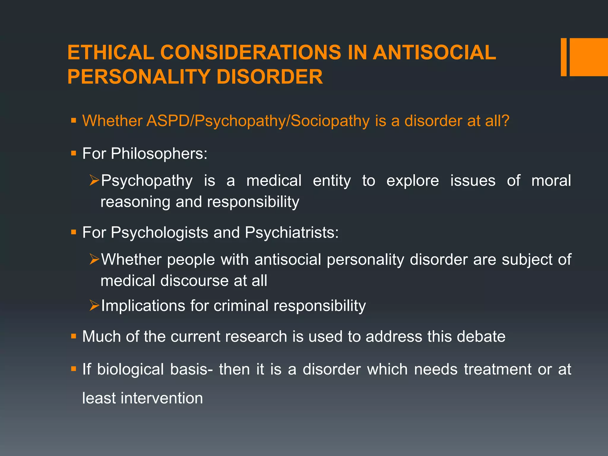 Antisocial personality disorder | PPTX
