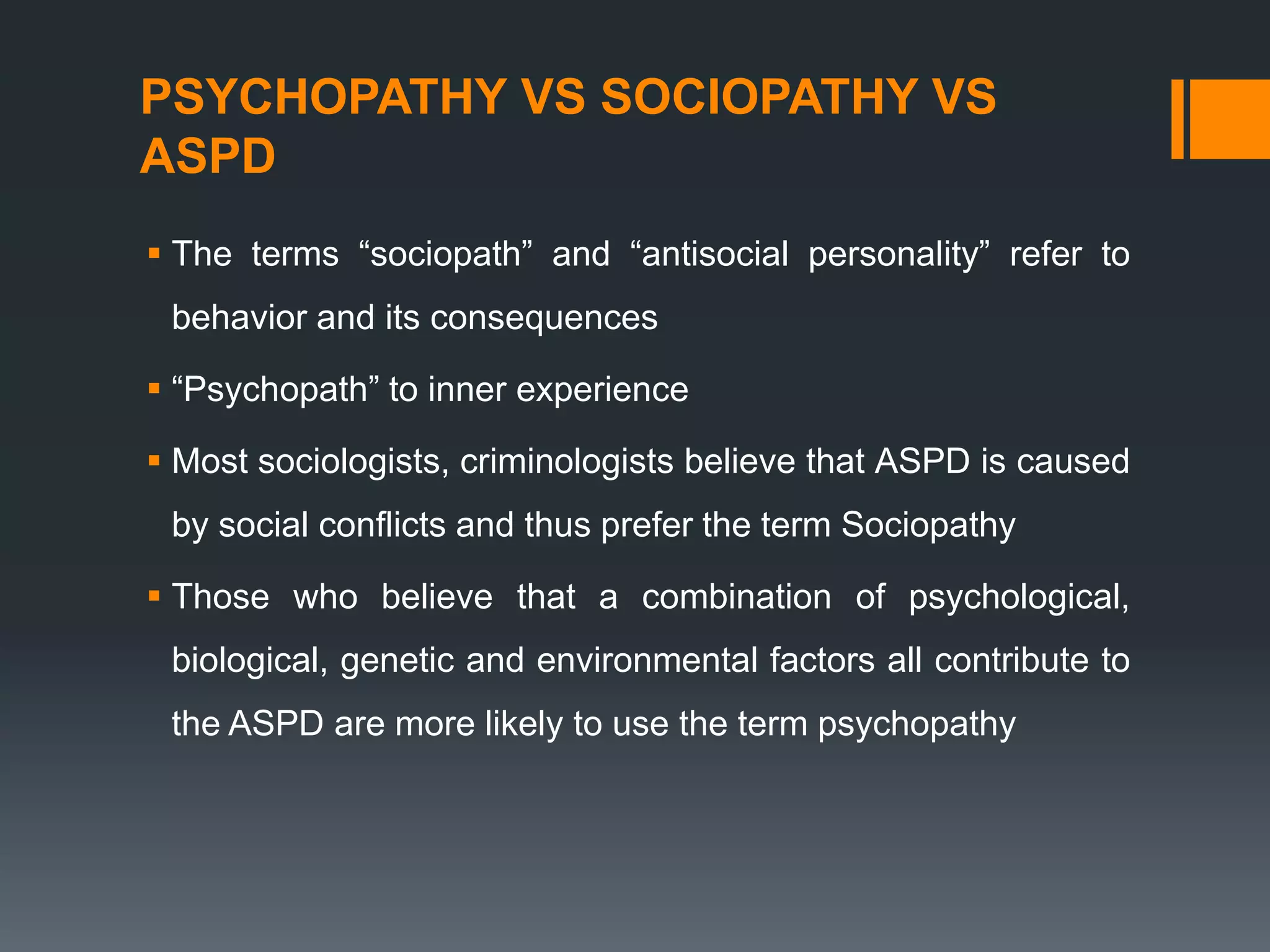 Antisocial personality disorder | PPTX