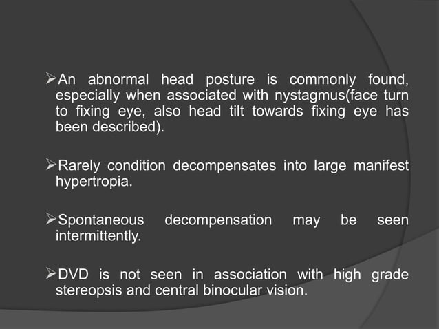 Dissociated Vertical Deviation (DVD) | PPTX | Eye and Vision Conditions ...
