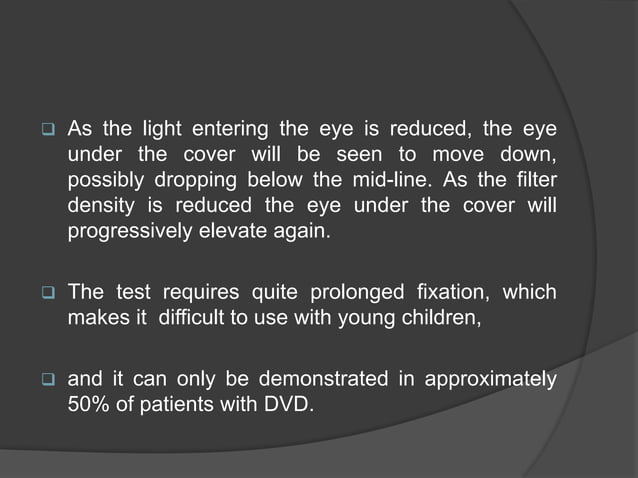 Dissociated Vertical Deviation (DVD) | PPTX | Eye and Vision Conditions ...