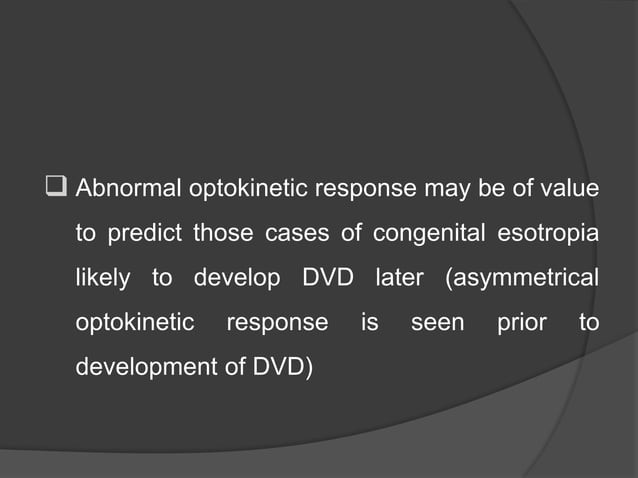 Dissociated Vertical Deviation (DVD) | PPTX | Eye and Vision Conditions ...