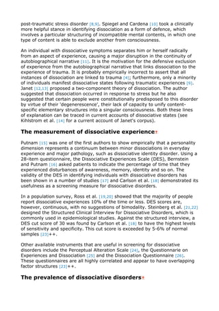 Dissociation and trauma | PDF