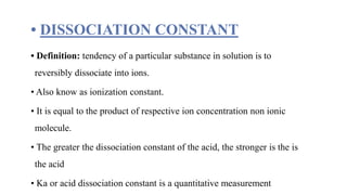 Dissociation Constant. | PPT | Free Download