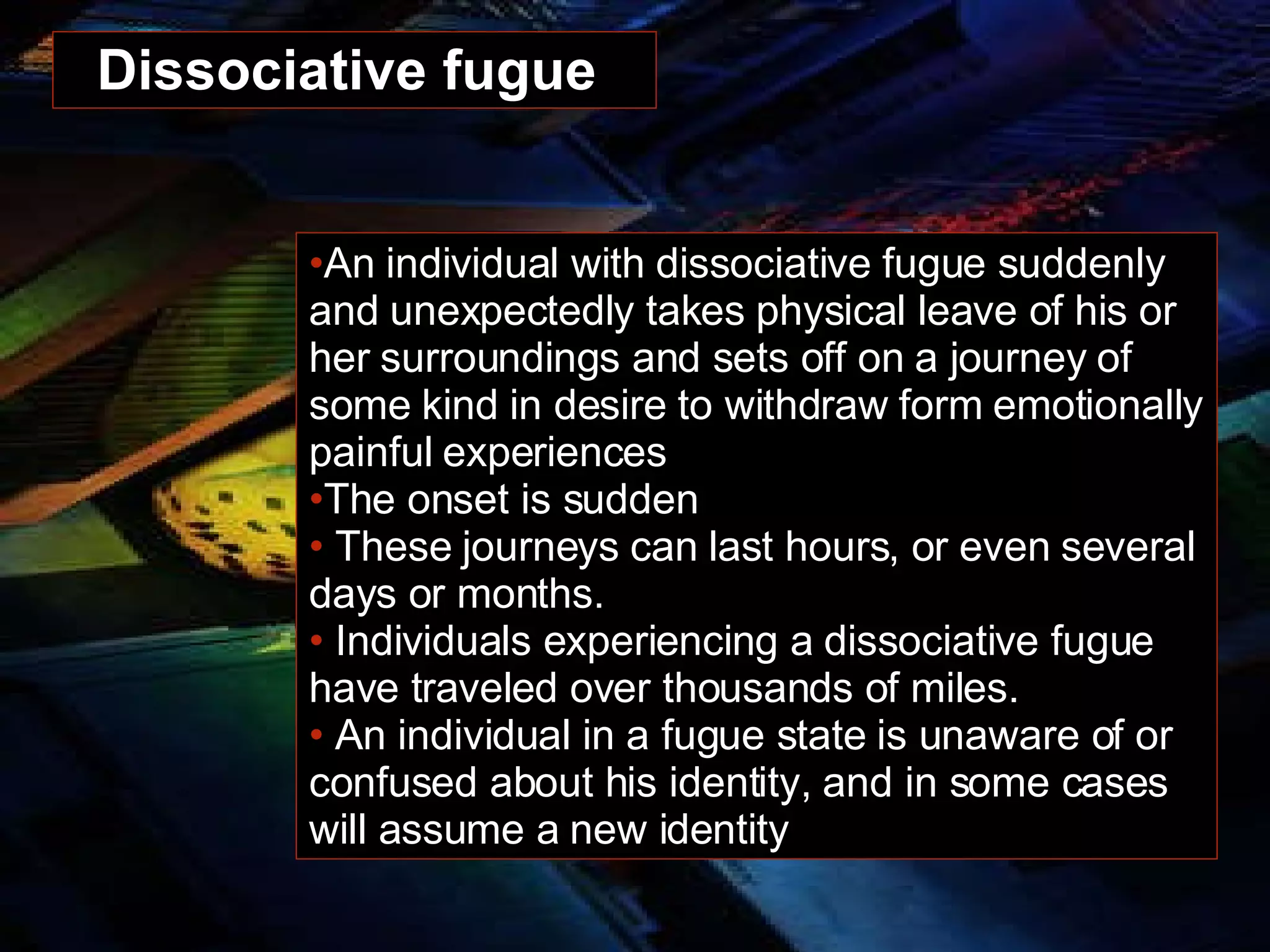 Dissociative Disorders | PPT