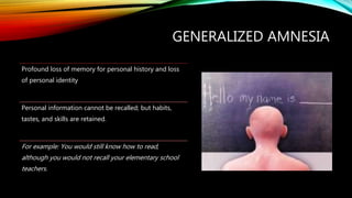 Understanding Dissociative Amnesia | PPTX | Brain and Nervous System ...