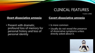 Understanding Dissociative Amnesia | PPTX