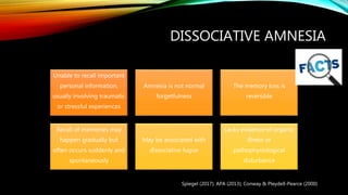 Understanding Dissociative Amnesia | PPTX