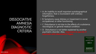 Understanding Dissociative Amnesia | PPTX