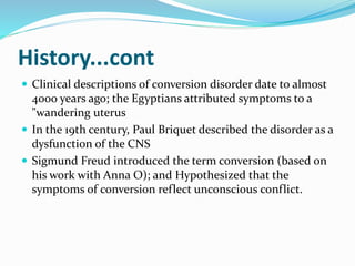 Dissociative [conversion] disorders | PPTX