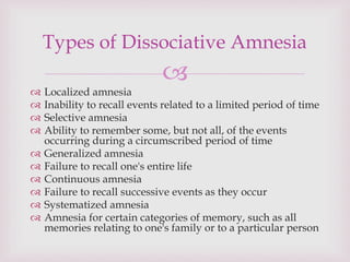 Dissociative disorder | PPTX