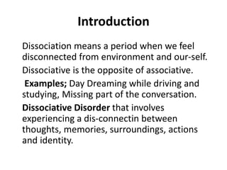 Dissociative disorder by rustam | PPT