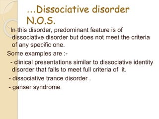 Dissociative disorders | PPSX