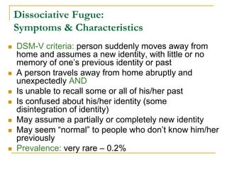 Dissociative disorders | PPT