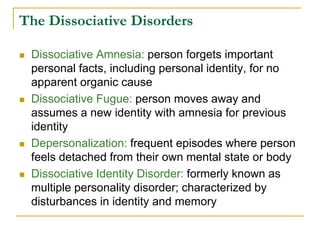 Dissociative disorders | PPT