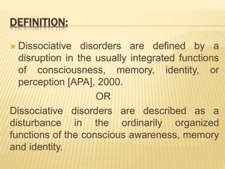 Dissociative disorders and management neha.pptx