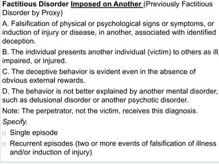Dissociative disorders and somatic symptom disorder | PPTX
