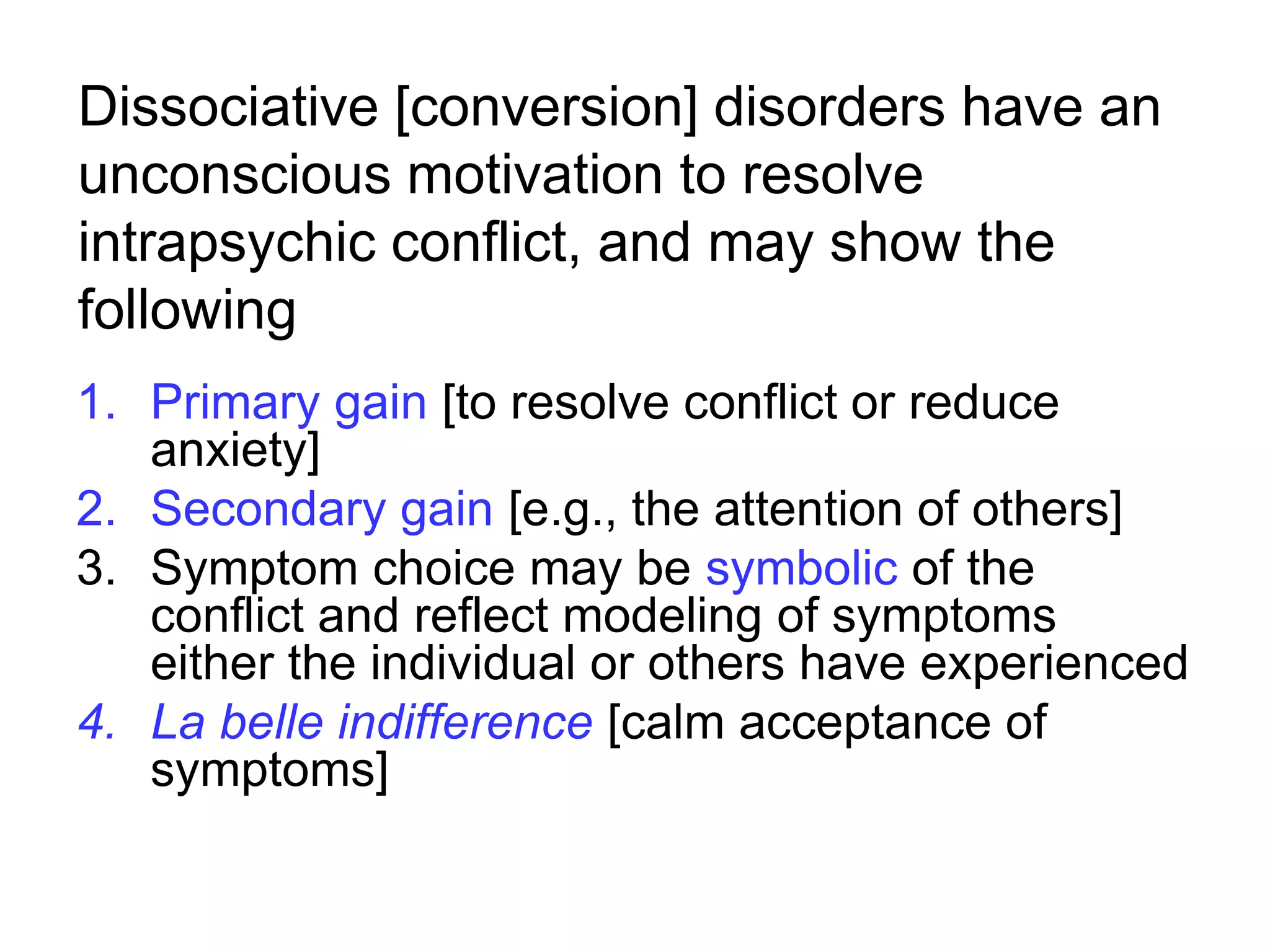 Dissociative Disorders (2008) | PPT