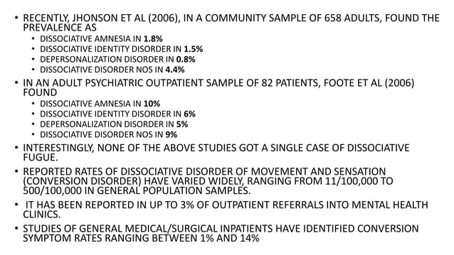 Dissociative spectrum disorder | PPTX | Brain and Nervous System ...