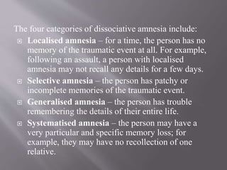 Dissociative disorder | PPTX