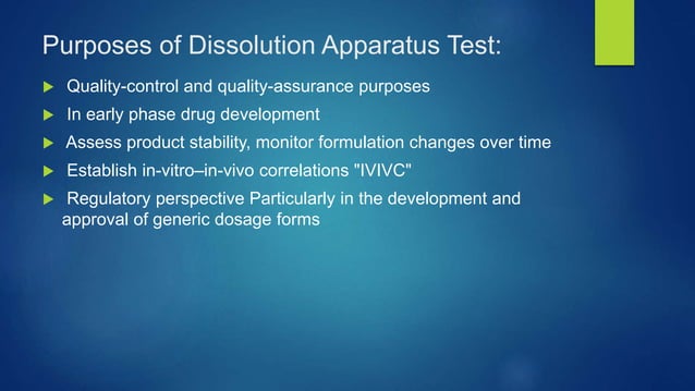Dissolution apparatus | PPTX