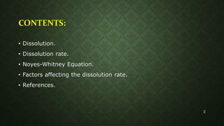 Dissolution | PPTX