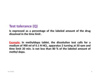 Dissolution Official Test Monograph Pharma | PPTX