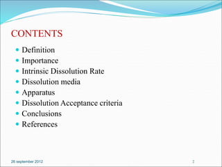 Dissolution Chapter And Different Mechansims Ppt