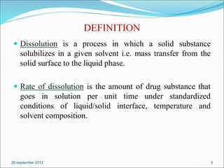Dissolution chapter and different mechansims | PPT