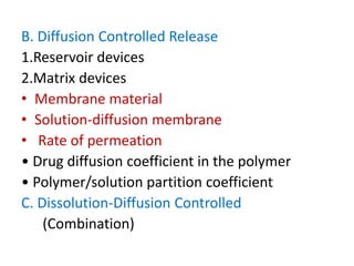 Dissolution and diffusion cdds | PPTX