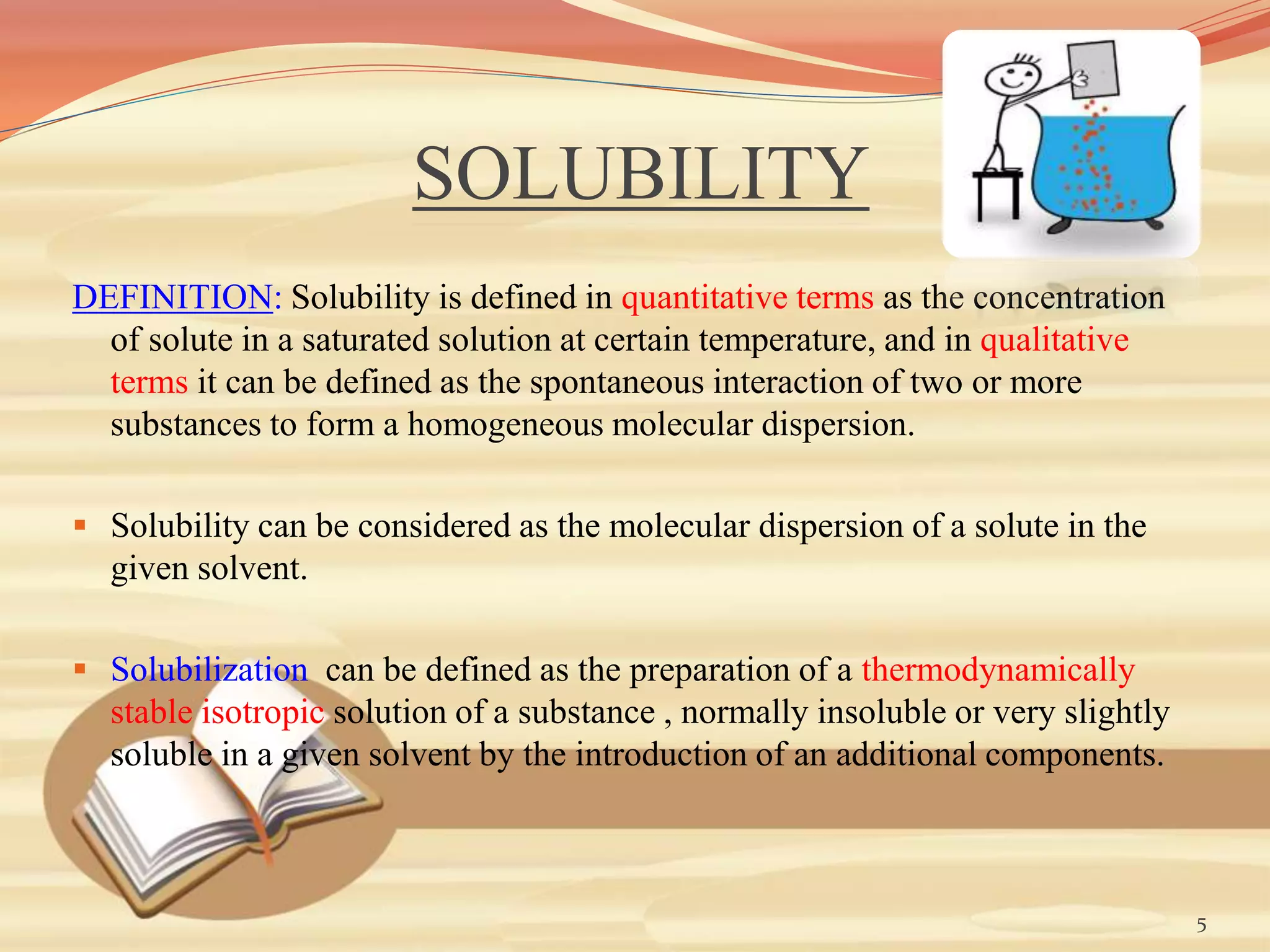 Dissolution and solubility | PPTX