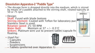 Dissolution apparatus | PPTX