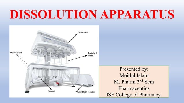 DISSOLUTION APPARATUS SPECIFICATIONS AND METHODS | PPT