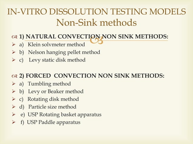 In vitro Dissolution Testing Models | PPTX
