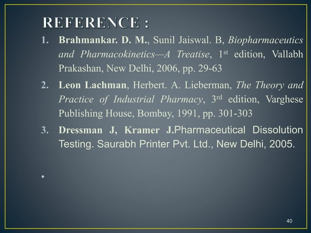 In vitro Dissolution Testing Models | PPTX