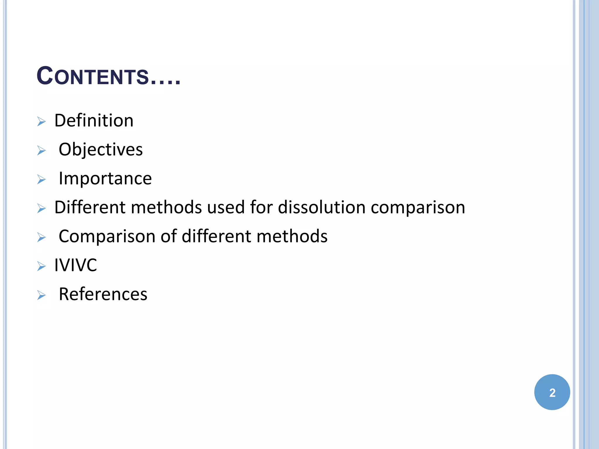 Dissolution f1 and f2 Analysis and IVIVC | PPTX | Chemistry | Science