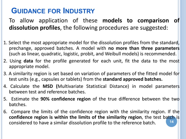 Dissolution f1 and f2 Analysis and IVIVC | PPTX | Chemistry | Science