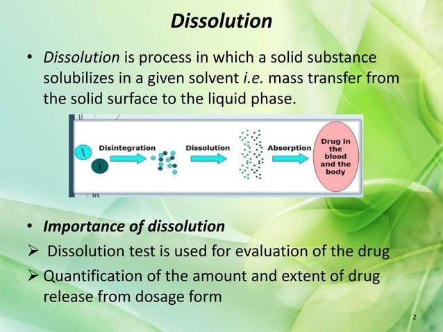 Dissolution kinetics and dissolutition modesl | PDF