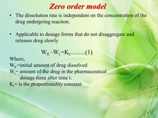 Dissolution kinetics and dissolutition modesl | PDF