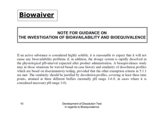 Dissolution Test development in regard to bioequivalence | PDF