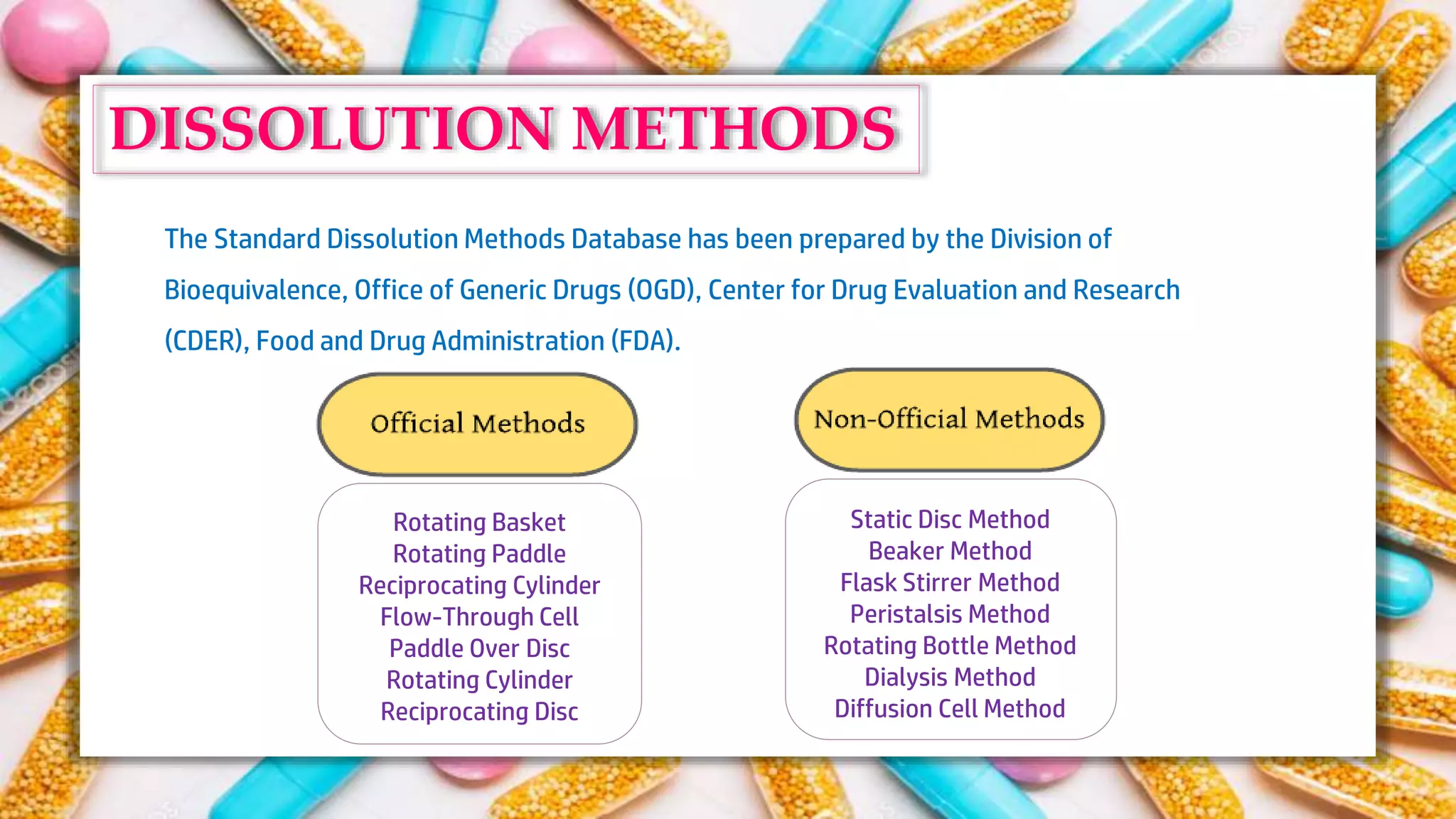 Dissolution methods | PPTX