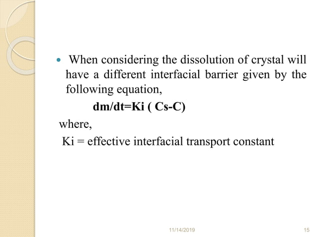 Dissolution models | PPTX