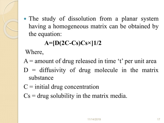Dissolution models | PPTX